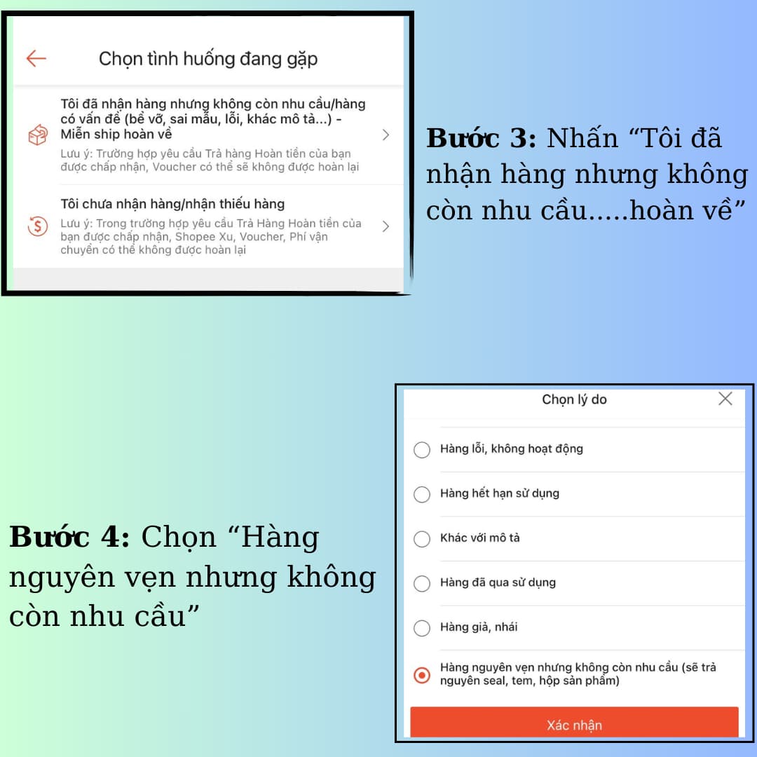 Trả hàng đổi ý trên Shopee là gì? Hướng dẫn từ A - Z cách trả hàng đổi ...