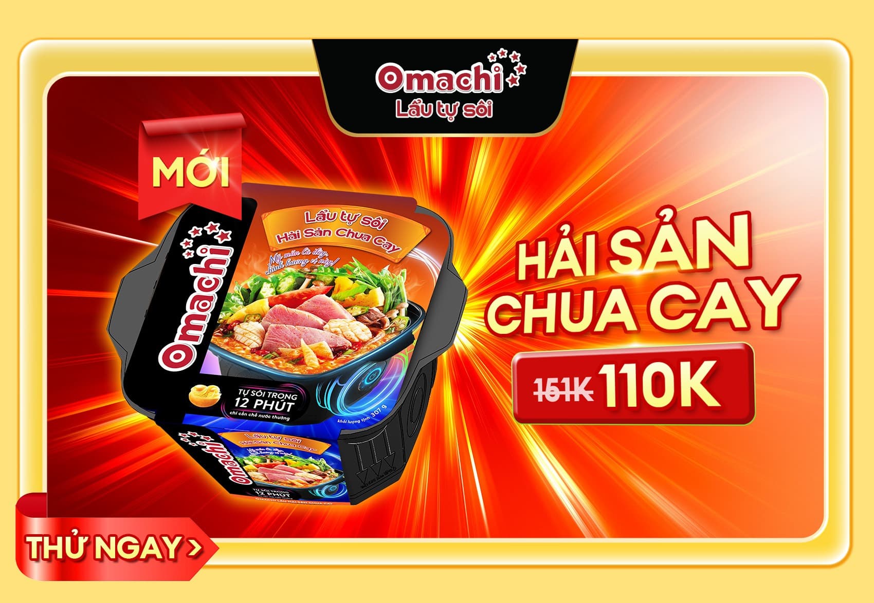 Review lẩu Omachi tự sôi hải sản chua cay hương vị hấp dẫn, giá dùng ...