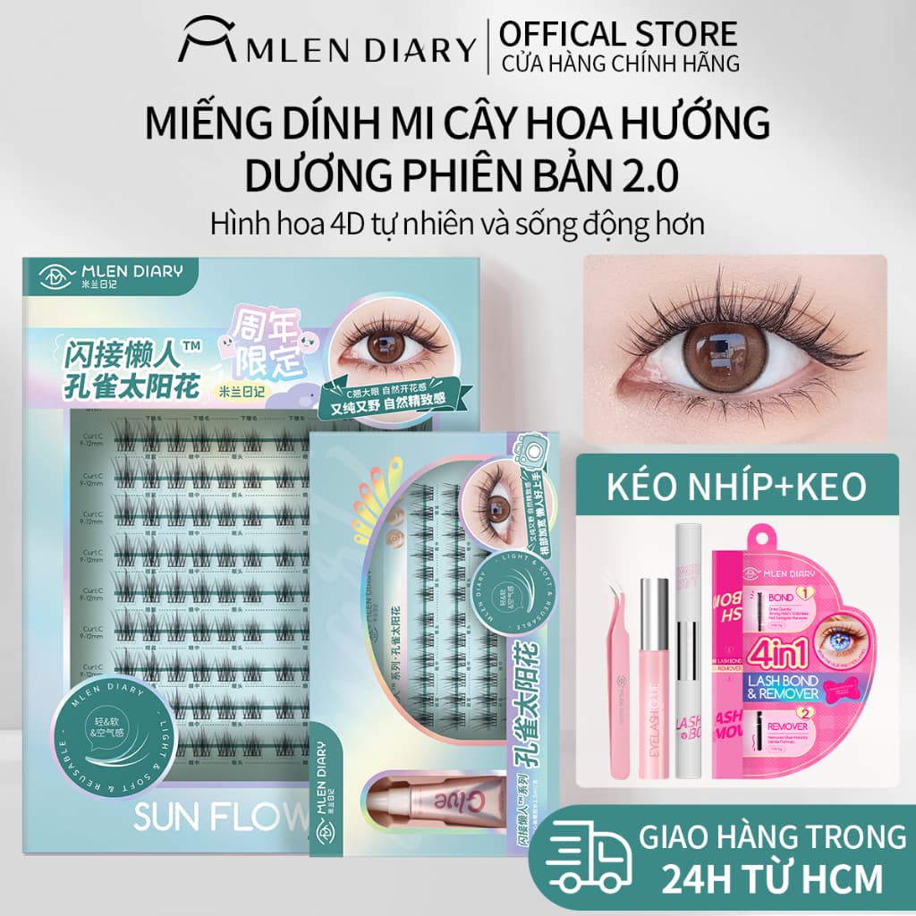 Review mi giả Mlen Diary - Bí quyết sở hữu đôi mắt long lanh, quyến rũ