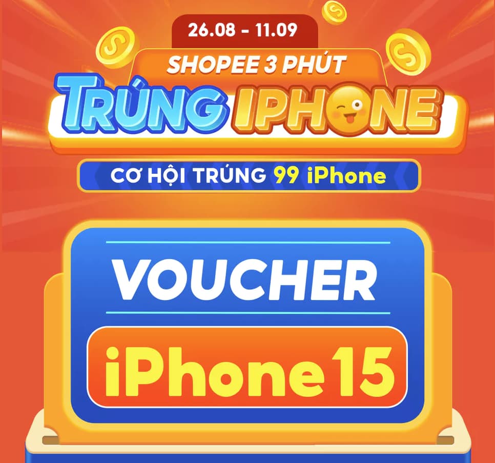Shopee 3 phút trúng iPhone - 3 phút thay đổi vận mệnh, chơi là mê, quà cực phê