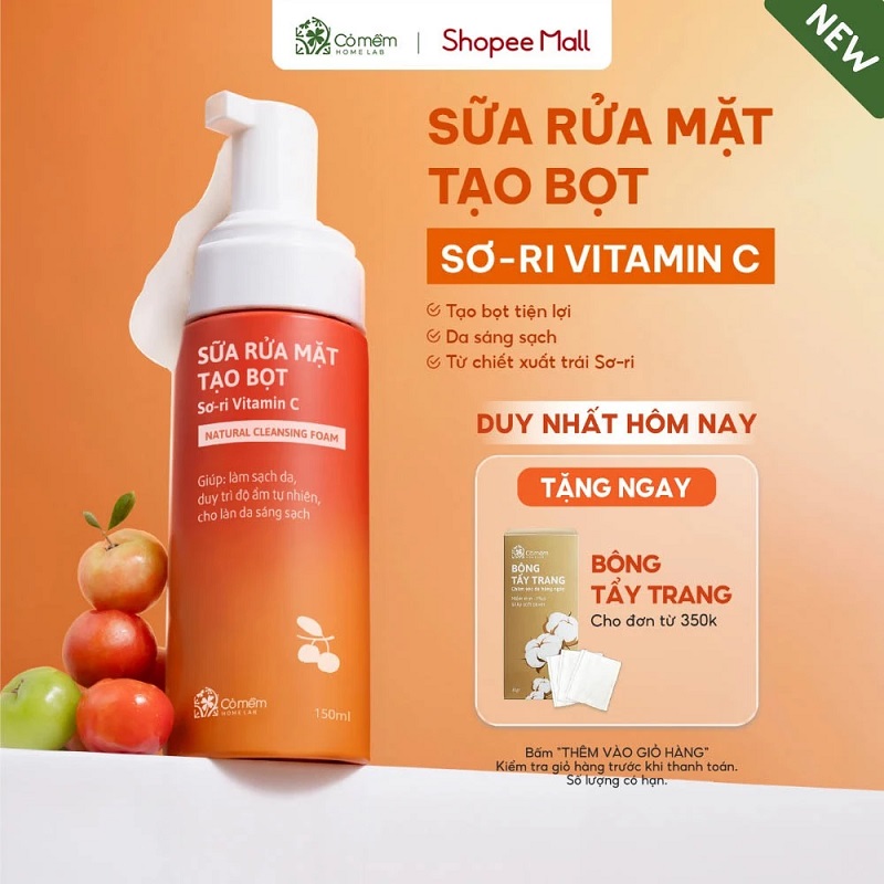 Review Sữa Rửa Mặt Vitamin C Chiết Xuất Sơ Ri Cỏ Mềm Về Thành Phần Công Dụng Giá Bán